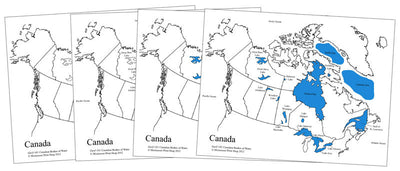 Major Bodies of Water in Canada Map - Montessori Digital Download ...