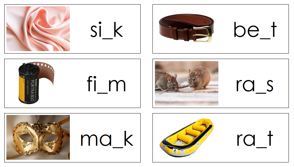 CVCC Missing Consonant Cards - Montessori Print Shop Digital Download