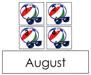 August Calendar Tags - Montessori Print Shop
