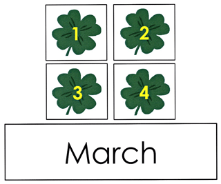 March Calendar Tags - Montessori Print Shop