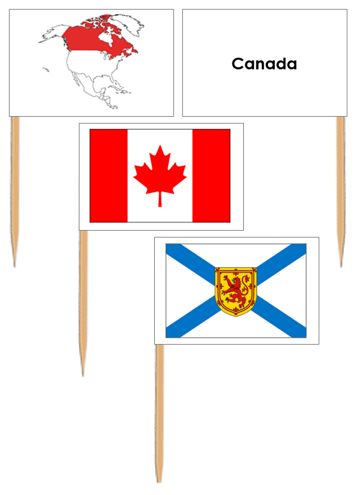 Canadian Flags: Pin Flags - Montessori Print Shop Digital Download