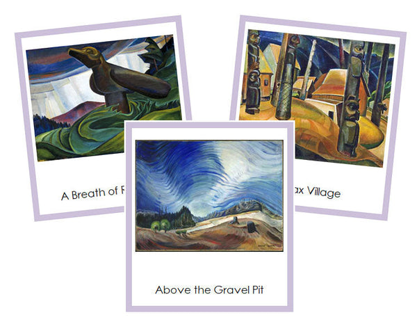 Emily Carr Art Cards (borders) - Montessori Print Shop