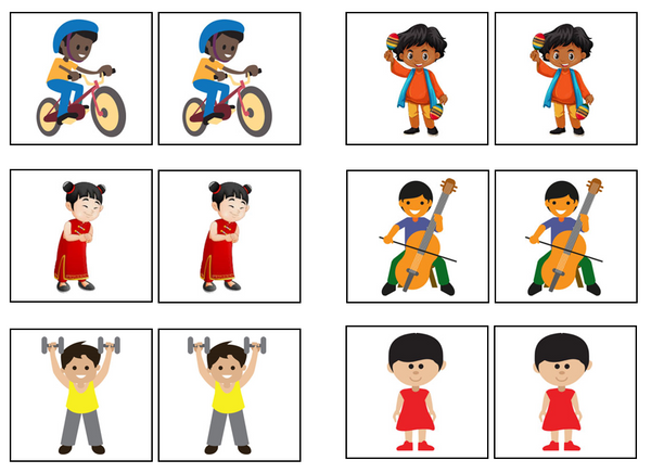 Children Match-Up & Memory Game - Montessori Print Shop