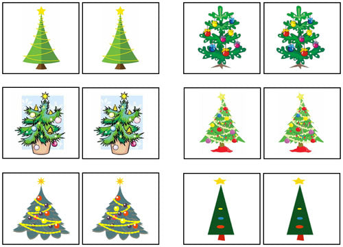 Christmas Tree Match-Up & Memory Game - Montessori Digital Download ...