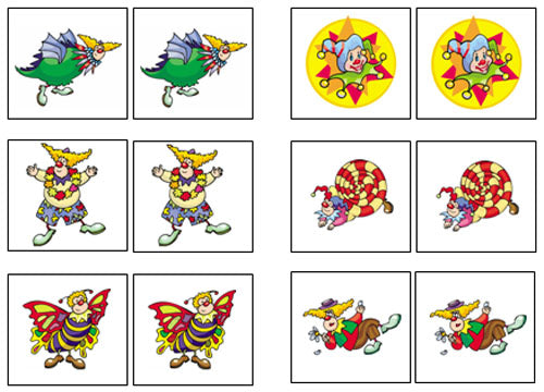 Clown Match-Up & Memory Game - Montessori Print Shop Digital Download