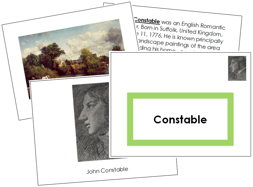 John Constable Art Book (borders) - Montessori Print Shop