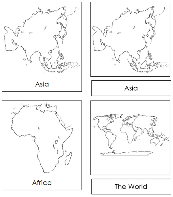 Continent Cards - Montessori Print Shop