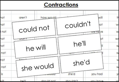 Contractions - Montessori Print Shop