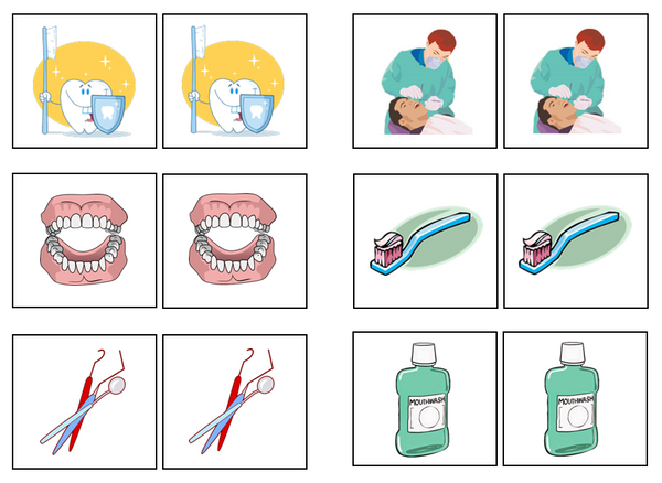 Dental Match-Up & Memory Game - Montessori Print Shop