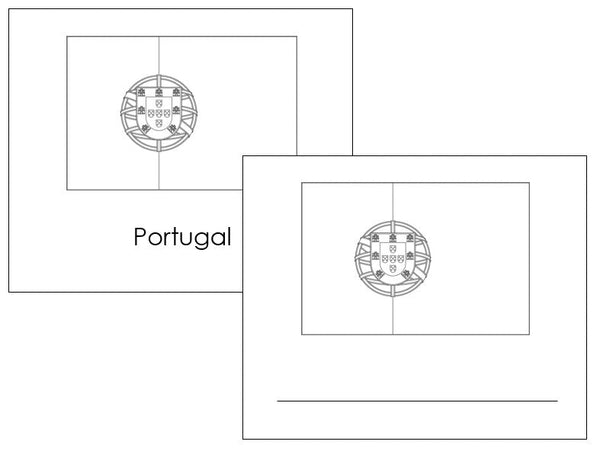 European Flags: Outlines - Montessori Print Shop