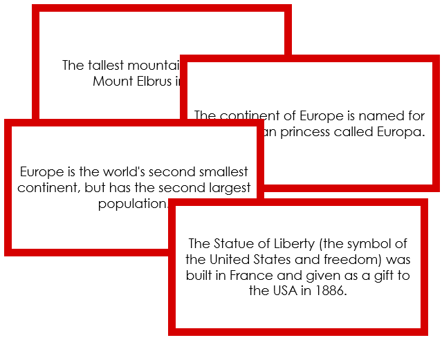 Europe Fun Facts (color-coded) - Montessori Print Shop
