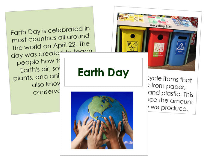 Earth Day Cards & Booklet - Montessori Digital Download - Montessori ...