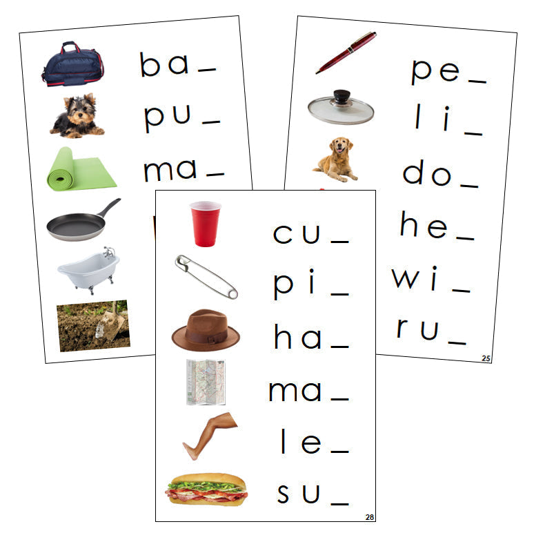 Ending Sound Cards Step 1 (photos) - Montessori Print Shop