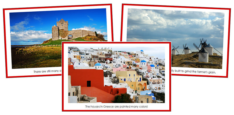Europe Continent Cards (color-coded) - Montessori Print Shop