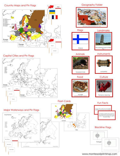 Europe Deluxe Continent Bundle - Montessori Print Shop Digital Download