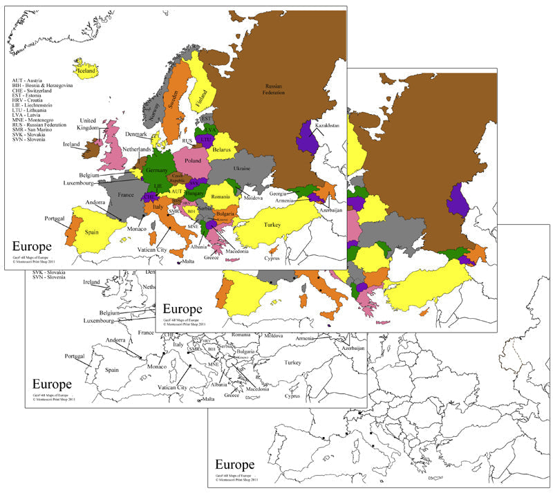 Europe Deluxe Continent Bundle - - Montessori Print Shop