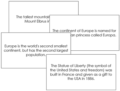 Europe Fun Facts - Montessori Print Shop