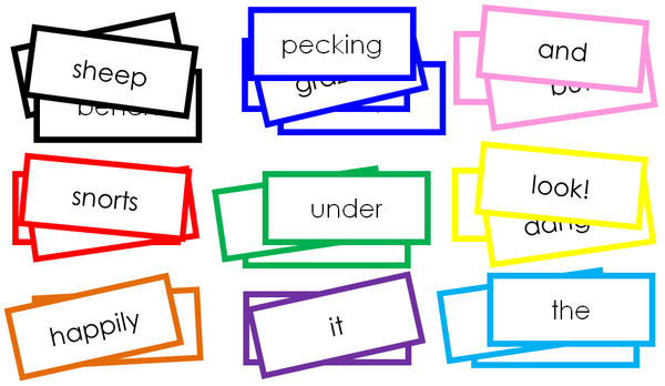 Primary Grammar Cards (color) - Montessori Print Shop