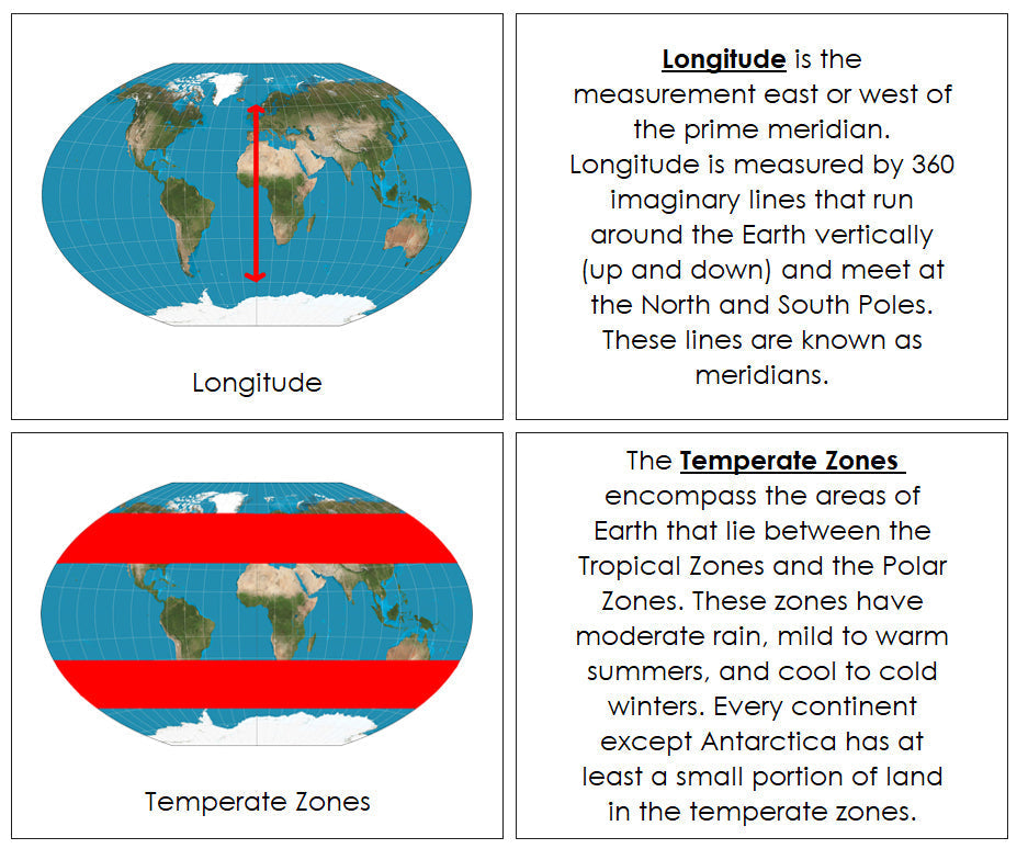 Geographic Coordinate System Book - Montessori Print Shop Digital Download