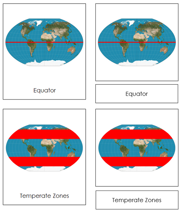 Geographic Coordinate System Cards - Montessori Print Shop
