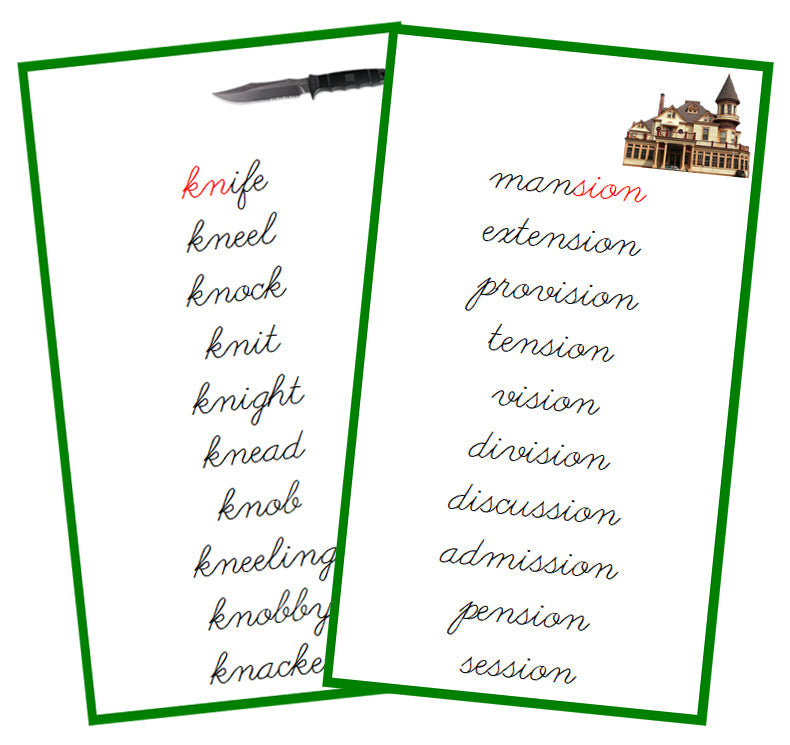 Green Series - Cursive - Montessori Print Shop