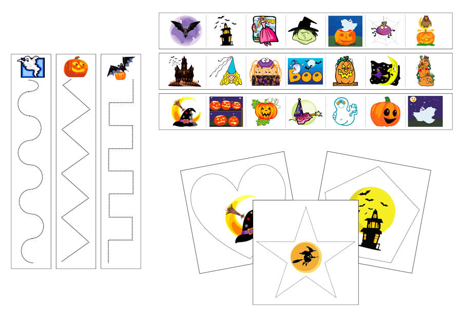 Halloween Cutting Work - Montessori Print Shop