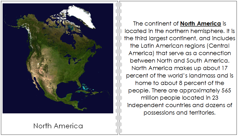 Hemispheres & Continents Book - Montessori Print Shop Digital Download