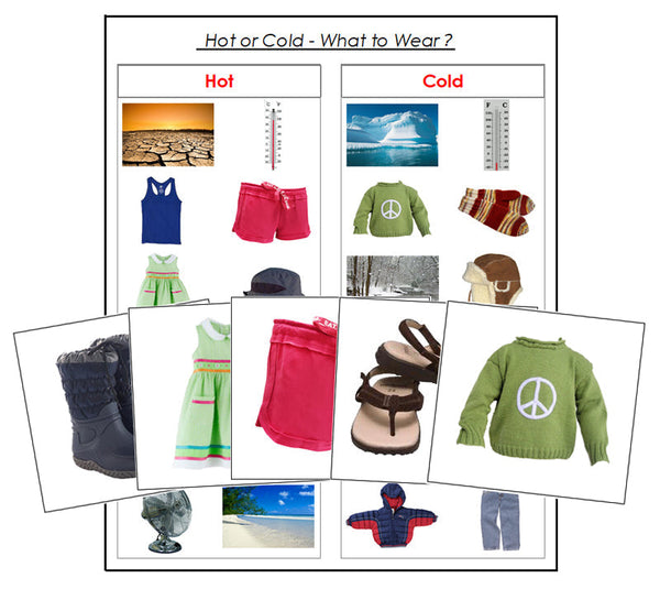 Hot & Cold - What to Wear? - Montessori Print Shop