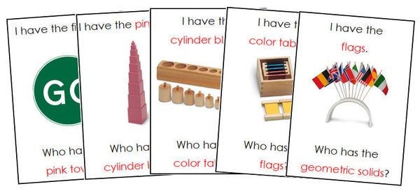 I Have, Who Has Game Montessori Materials - Montessori Print Shop