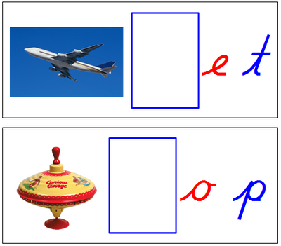 Moveable Alphabet Initial Sound Cards (cursive) - Montessori Print Shop