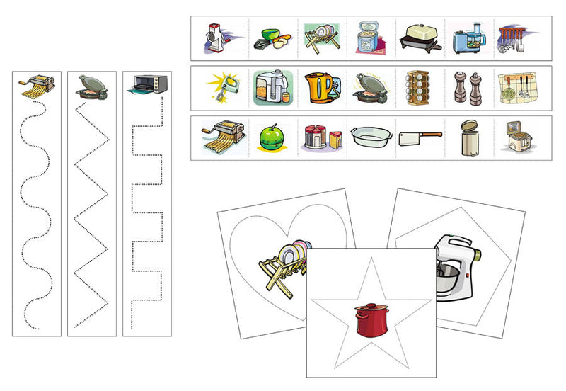 Kitchen Items Cutting Work - Montessori Print Shop