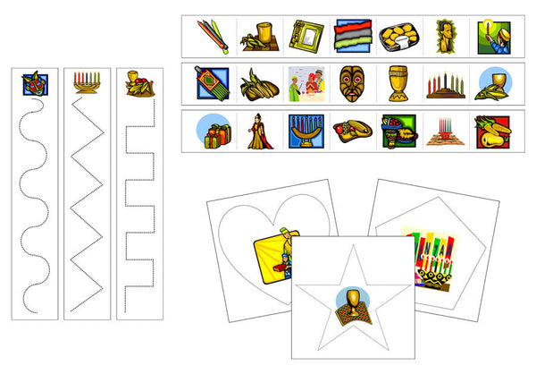 Kwanzaa Cutting Work - Montessori Print Shop