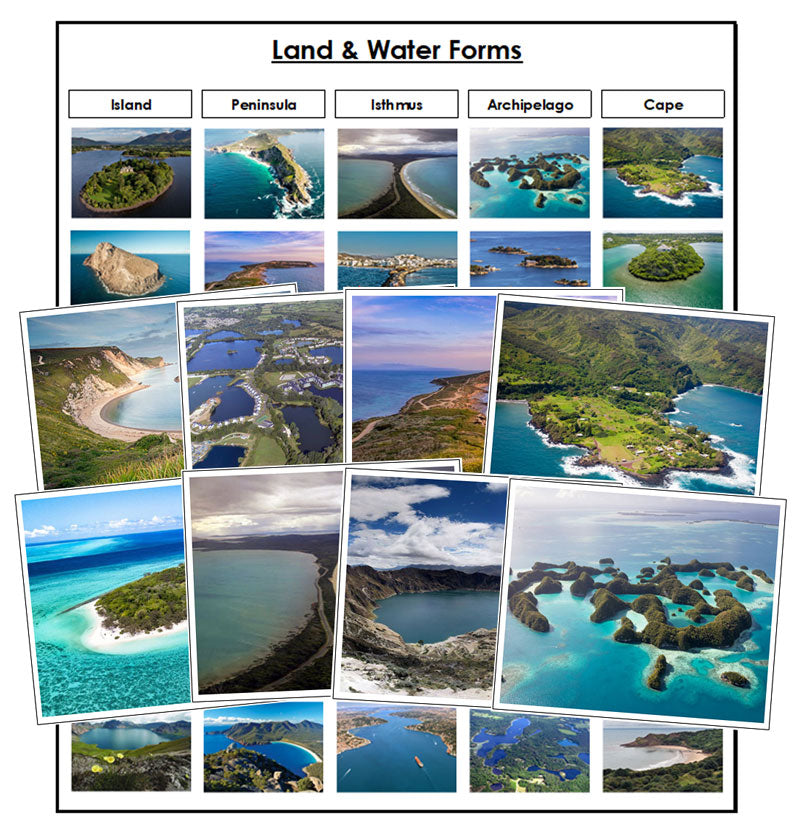 Montessori Land and Water Forms - Montessori Print Shop