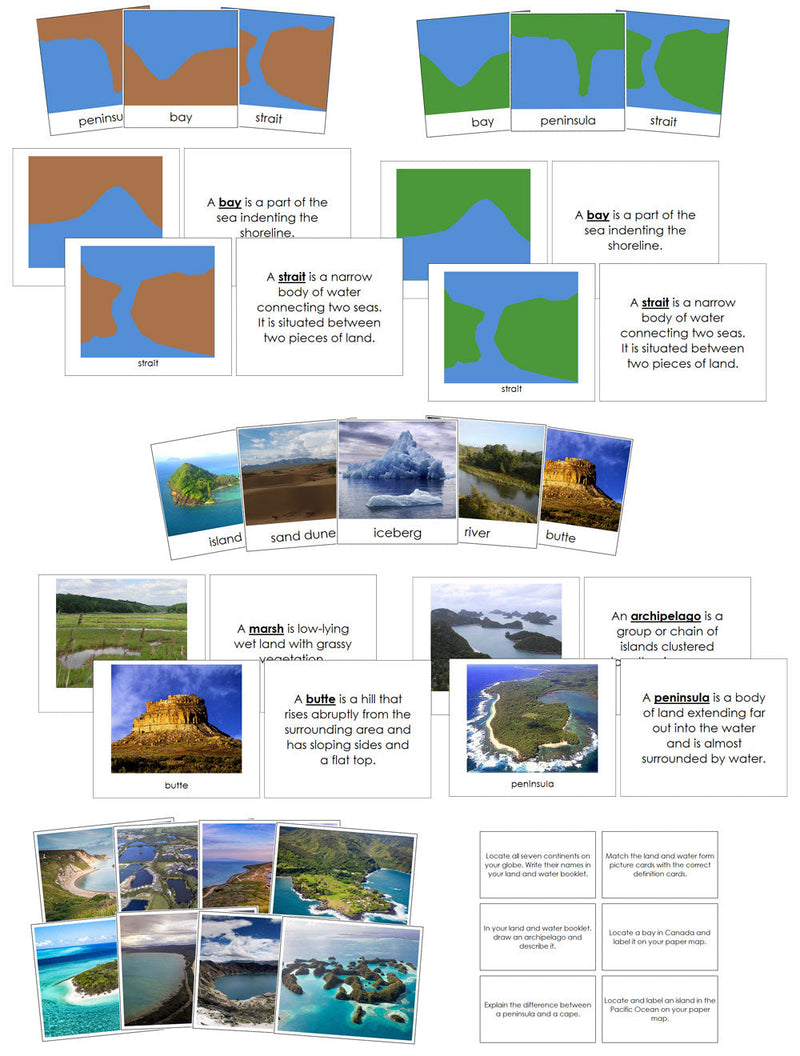 Montessori Land and Water Forms - Montessori Print Shop Digital Download