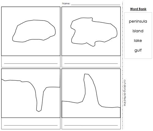 Montessori Land and Water Forms - Montessori Print Shop Digital Download