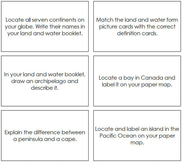 Montessori Land and Water Forms - Montessori Print Shop