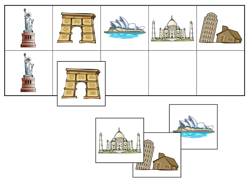Landmark Match-Up & Memory Game - Montessori Print Shop Digital Download