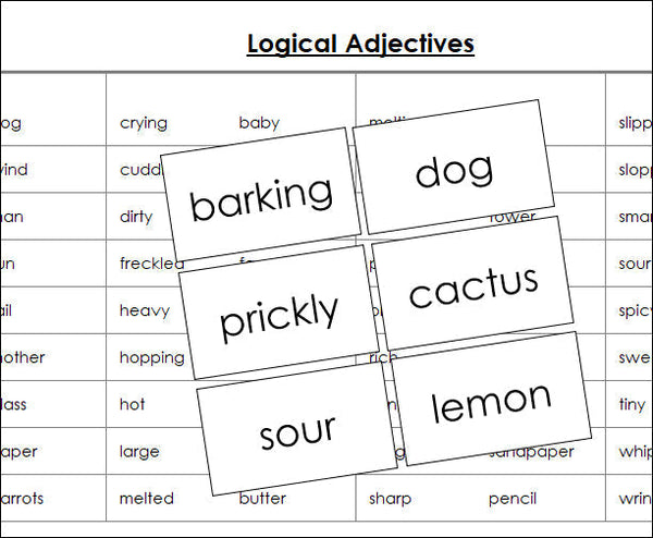 Primary Grammar Cards - Montessori Print Shop