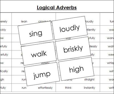 Logical Adverbs - Montessori Print Shop Digital Download