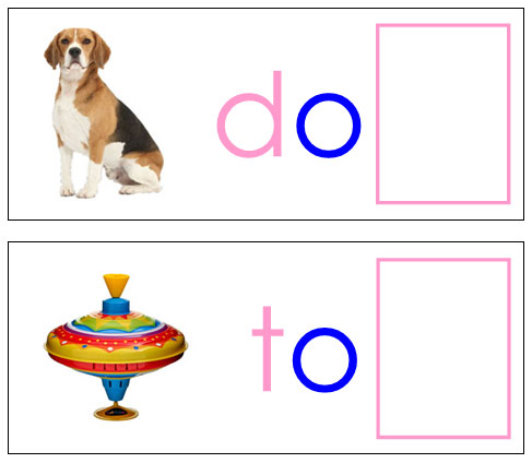 Montessori Moveable Alphabet Ending Sound Cards (print) - Pink/Blue ...