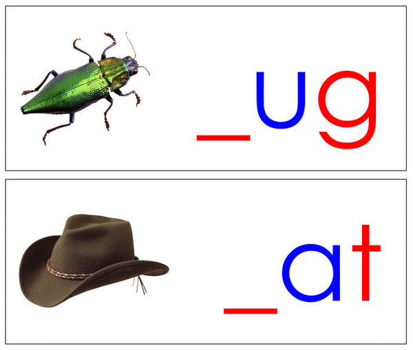 Moveable Alphabet Initial Sound Cards (wood-print) - Red/Blue ...