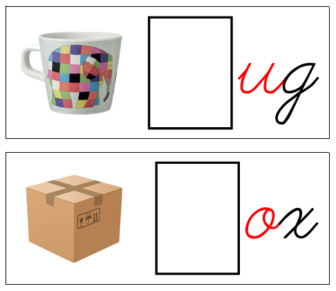 Moveable Alphabet Initial Sound Cards (cursive) - Black/Red ...