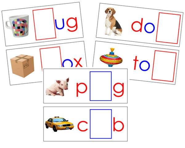 Printable Print Moveable Alphabet Sound Cards Bundle red/blue ...