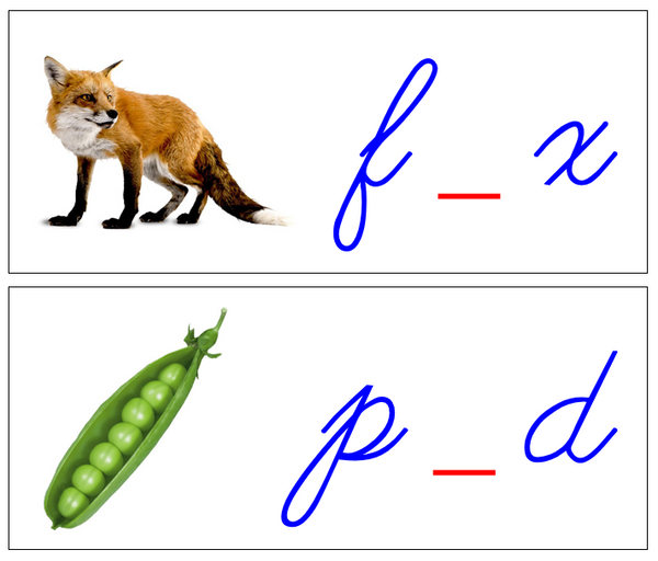 Montessori Moveable Alphabet Vowel Sound Cards (wood) - Montessori ...