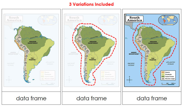 Parts of a Map Nomenclature Cards - Montessori Print Shop Digital Download