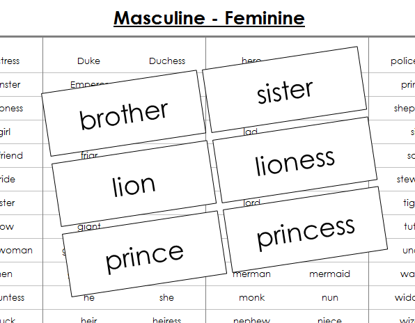 Primary Grammar Cards - Montessori Print Shop Digital Download