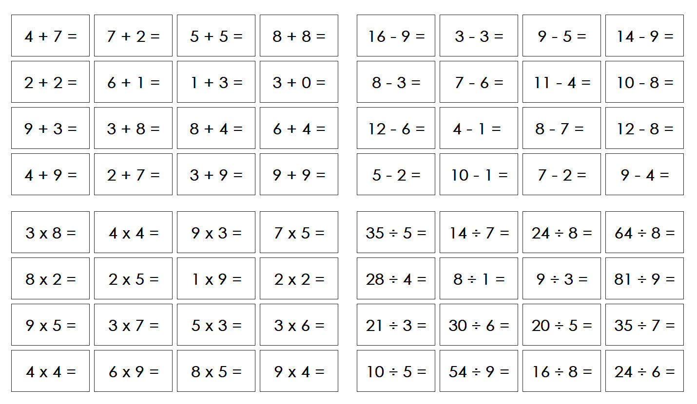 Addition Equation Slips - Montessori Print Shop