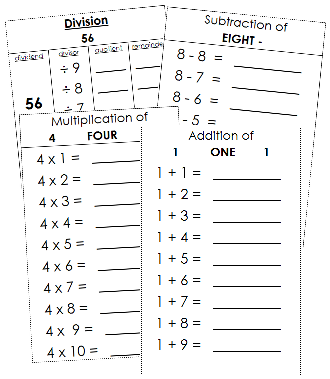 Montessori Math Booklets - Sequential Order - Montessori Print Shop