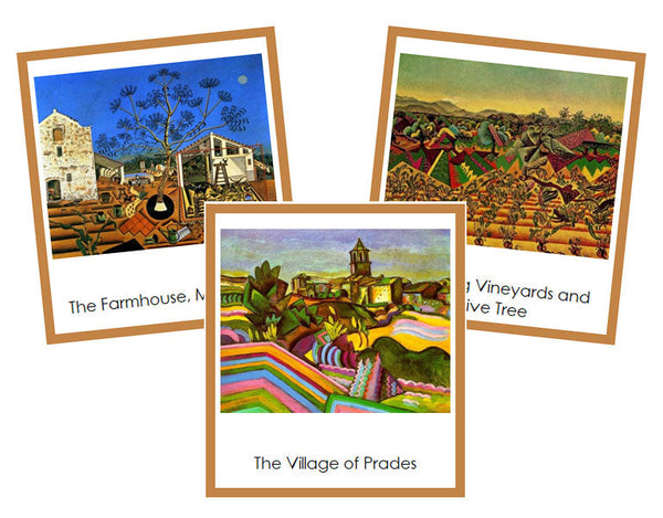 Joan Miro Art Cards (borders) - Montessori Print Shop
