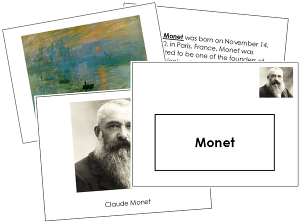 Claude Monet Art Book - Montessori Digital Download - Montessori Print Shop
